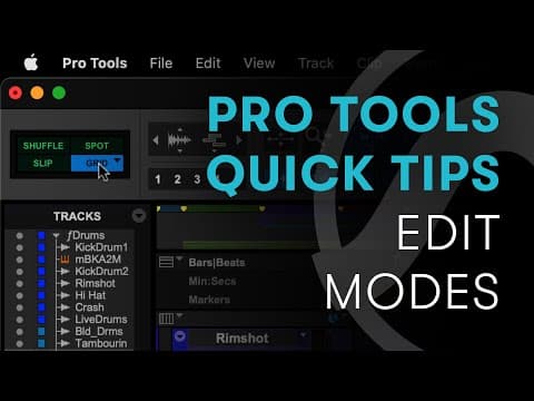 Edit Modes in Pro Tools