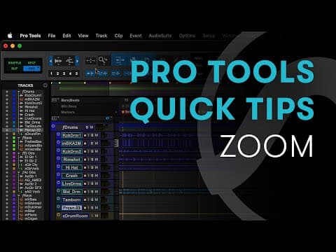 Zooming in Pro Tools