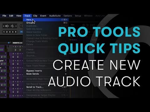 How to Create and Delete Tracks in Pro Tools